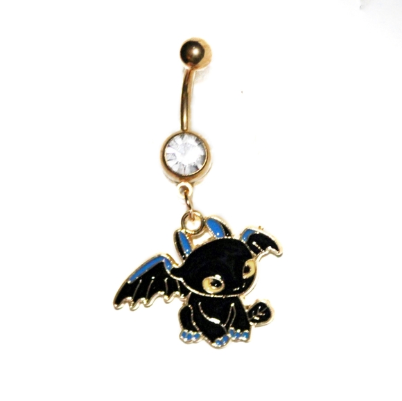 Disney | Jewelry | Toothless Character Belly Ring | Poshmark